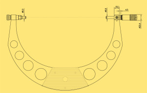 Mechanical External Micrometer with Adjustable Anvils - Baker Gauges ...